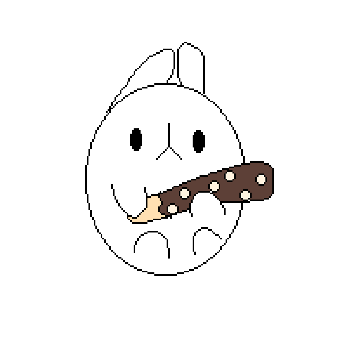 Pixilart - Kawaii bunny with Pocky by Amelia-Chavez