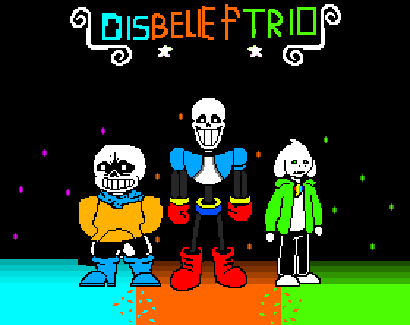 Pixilart - Disbelief trio phase 4 by papyrus-ut
