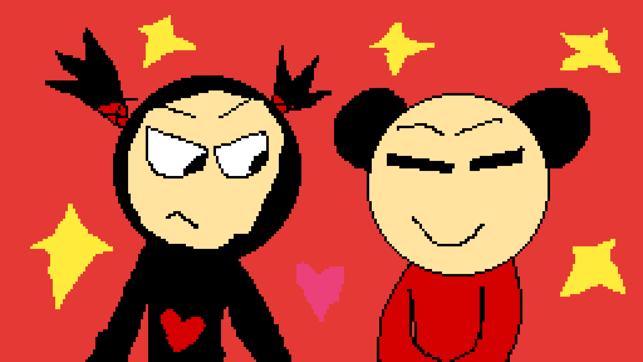 Editing Pucca X Garu - Free online pixel art drawing tool - Pixilart