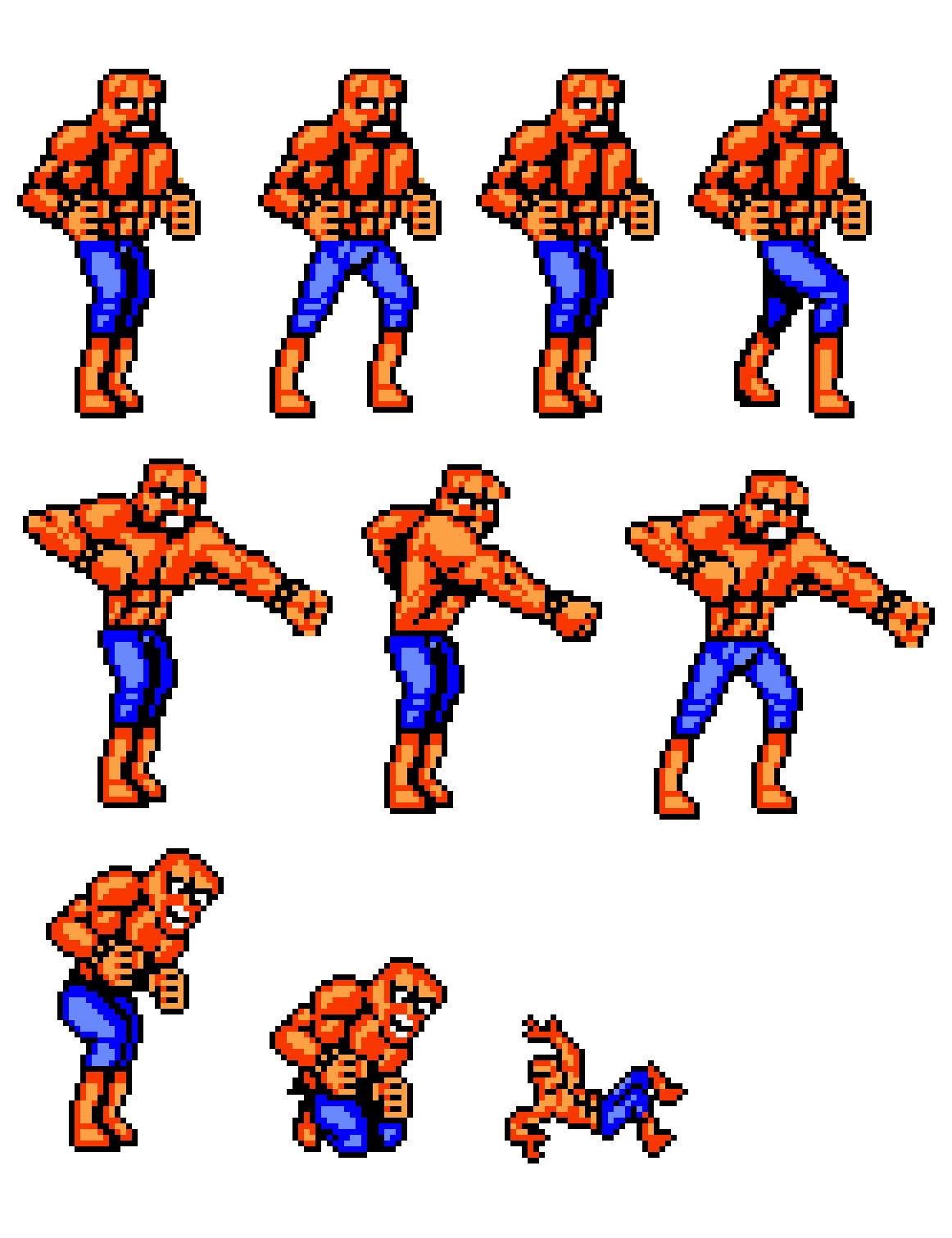 Pixilart - Abobo prototype sprites by Tuxedoedabyss03