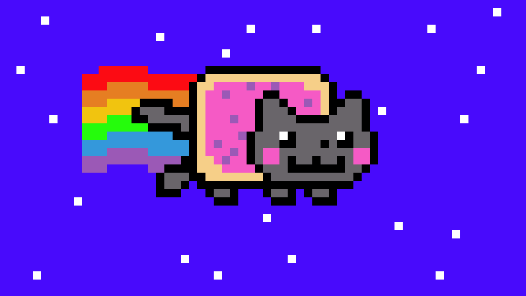 Pixilart - nyon cat!! by tasty-taco