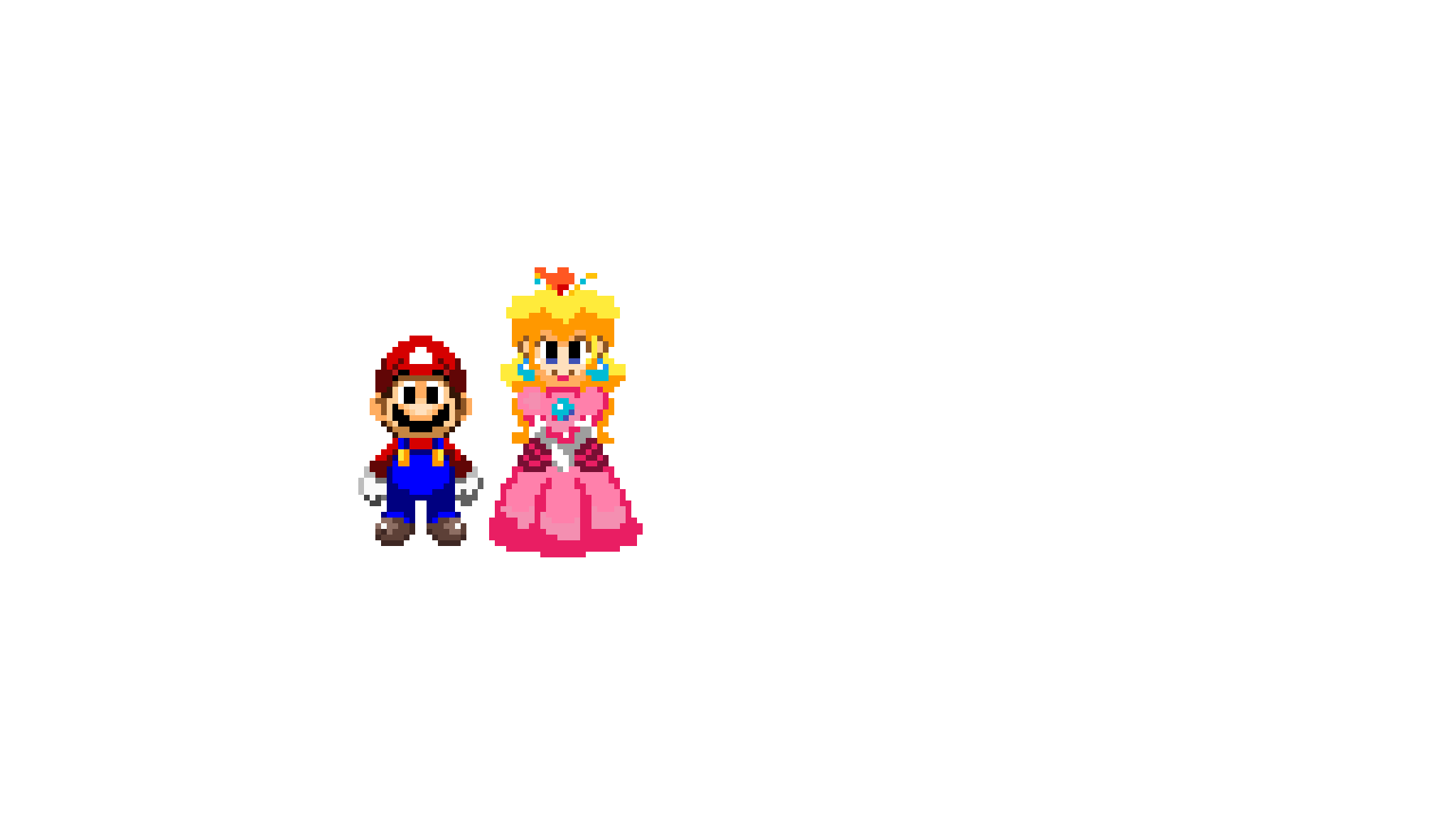 Pixilart - Mario and peach by STUPIDRT