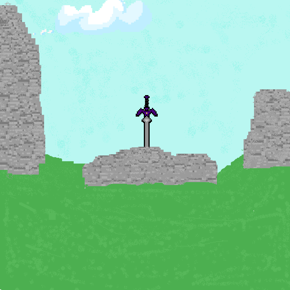 Pixilart - master sword in stone by Brock