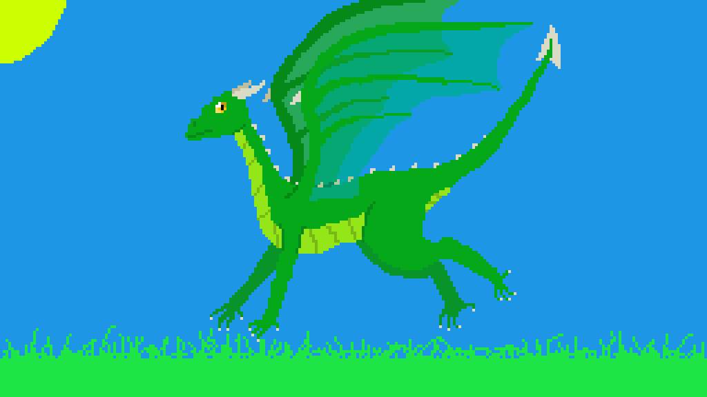 Pixilart - landing dragon by NerdyGamer