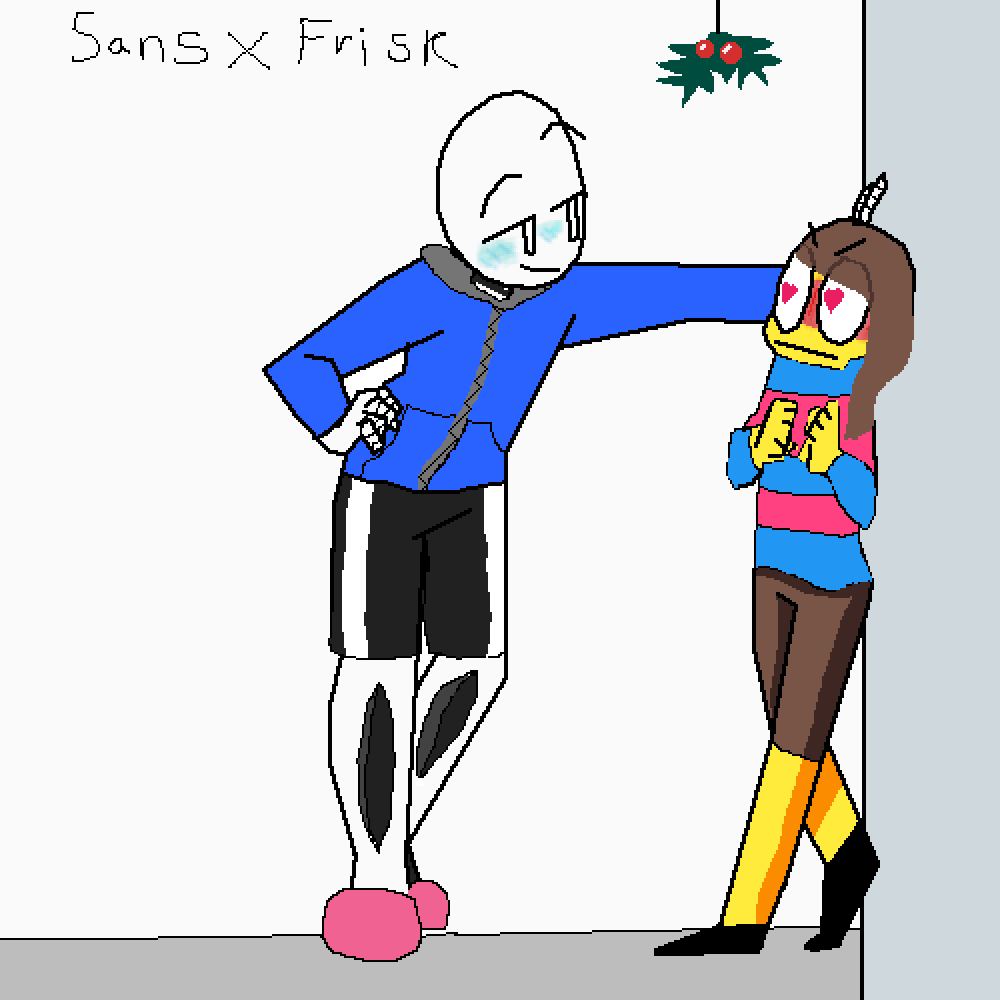 Pixilart - Sans x Frisk by Undertale-Fan13