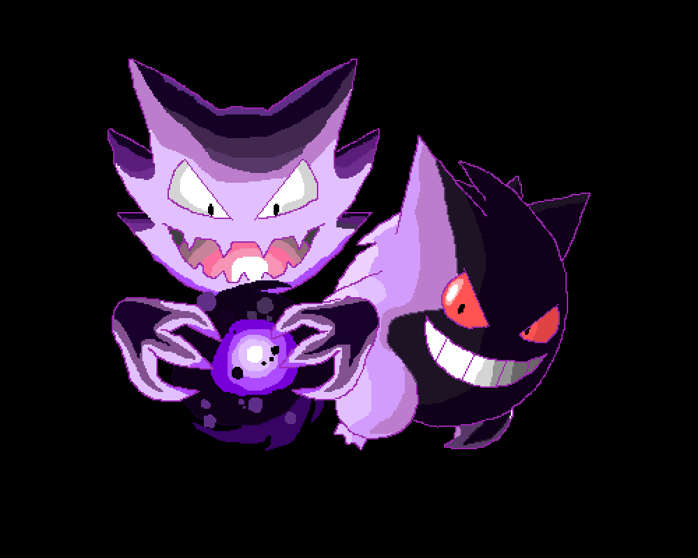 Pixilart - Haunter and Gengar by Redfox