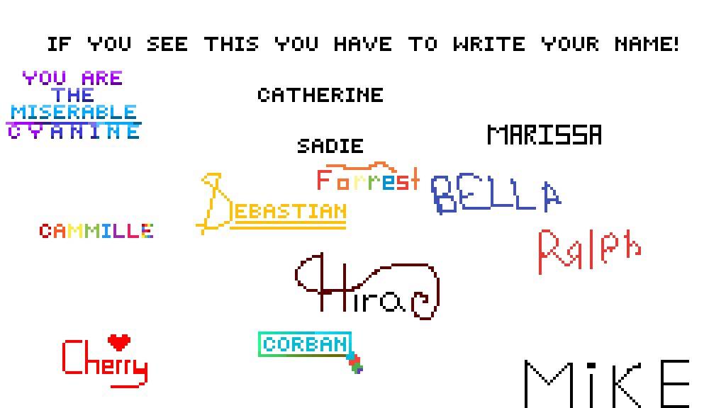 Editing Names names names - Free online pixel art drawing tool - Pixilart