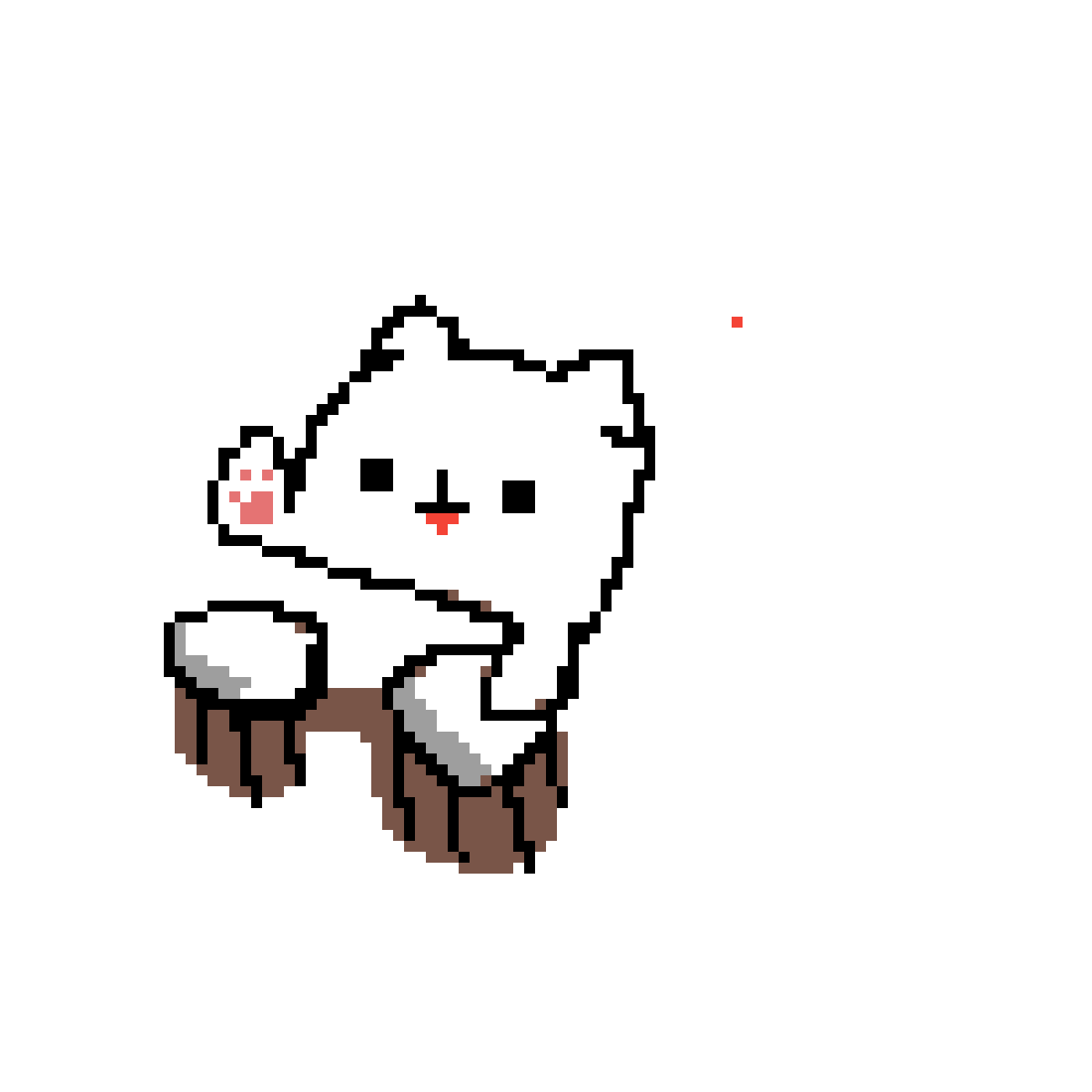 Editing bongo cat - Free online pixel art drawing tool - Pixilart