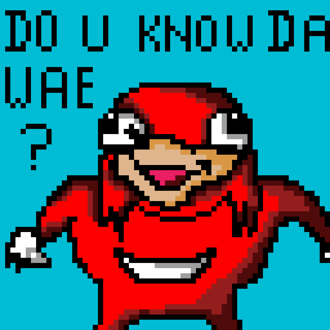 Editing Ugandan knuckles - Free online pixel art drawing tool - Pixilart