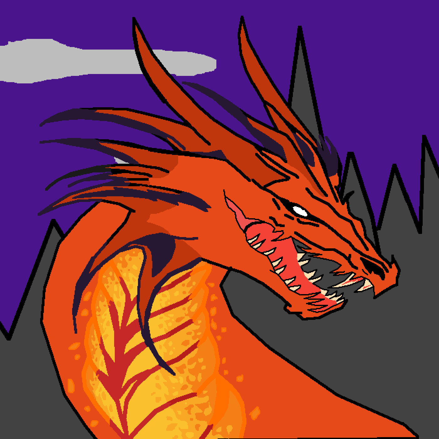Pixilart - dragon by firestar