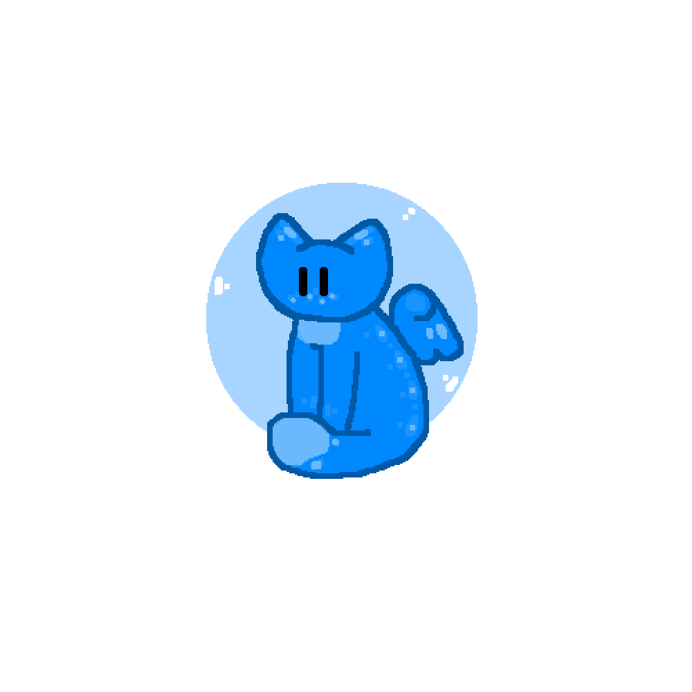 Pixilart - Blue Pegasus Cat by SnowfoxBlizzard