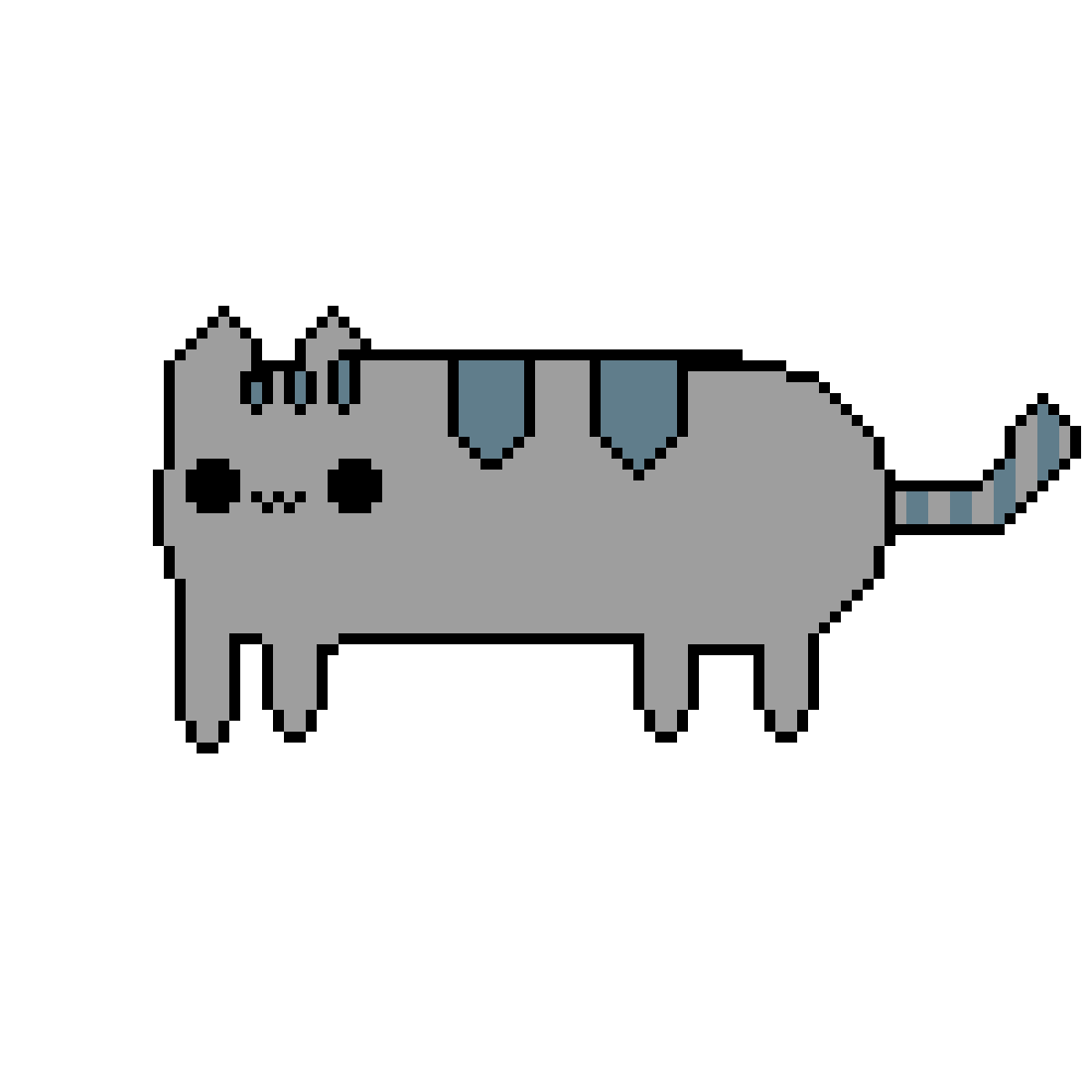 Pixilart - pusheen pixel art :) by Anonymous
