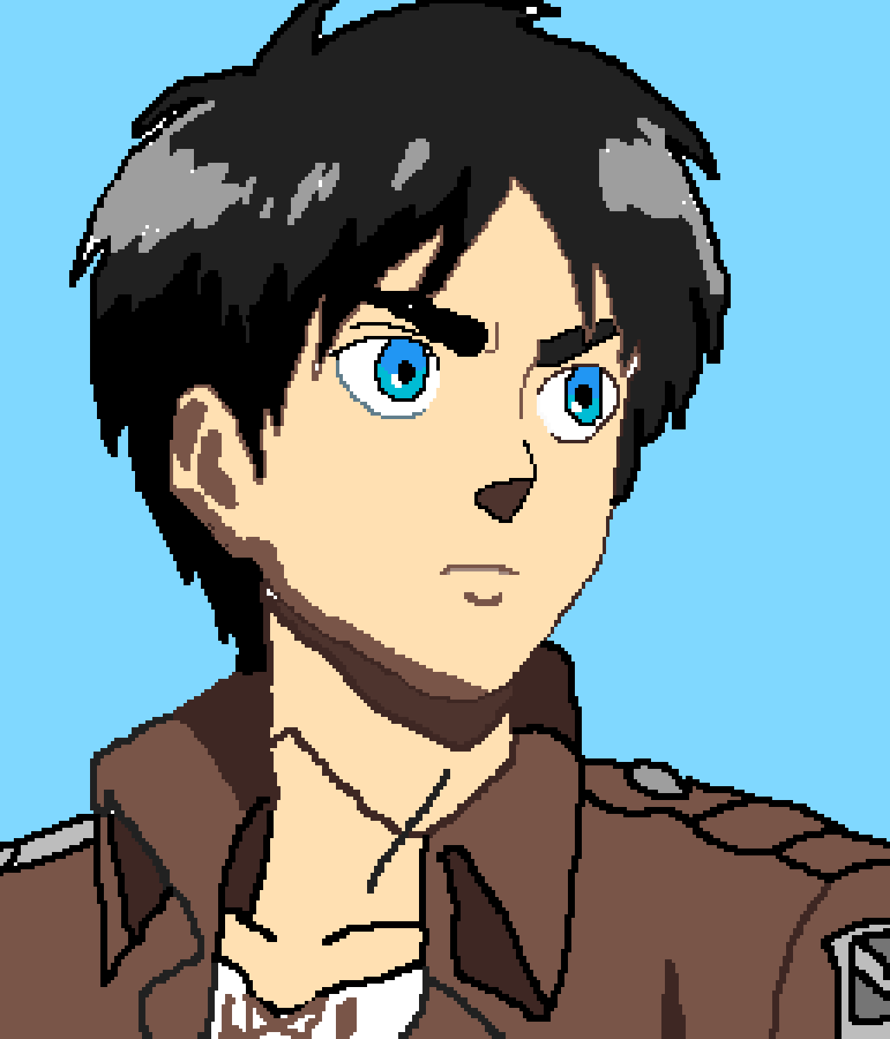 Pixilart - Eren Yeager base by Shadow-Logan