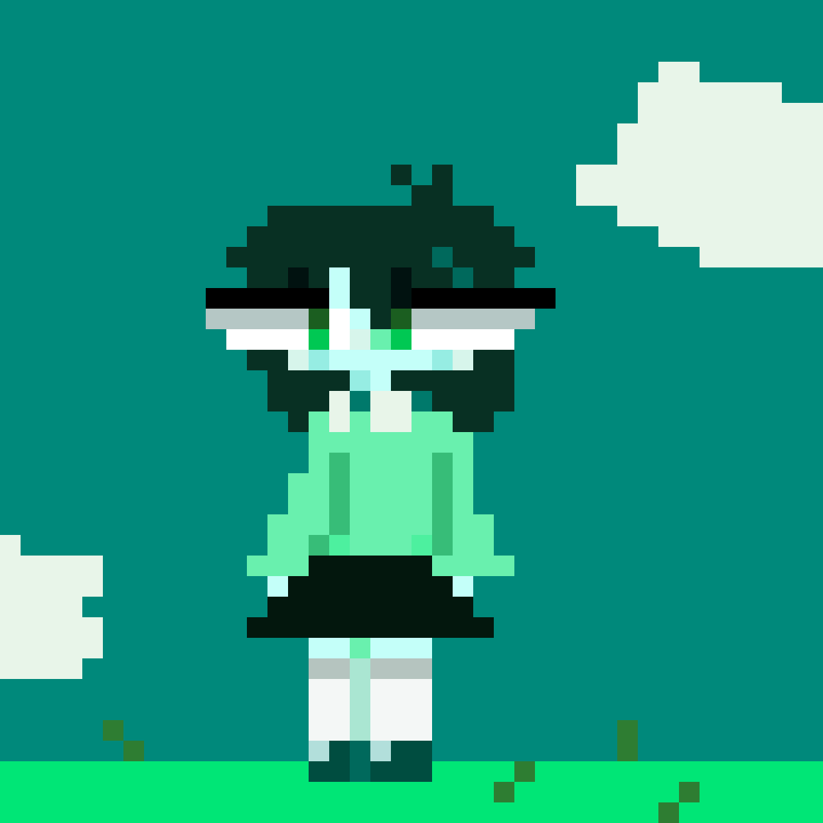 Pixilart - green pixels by lizardyz