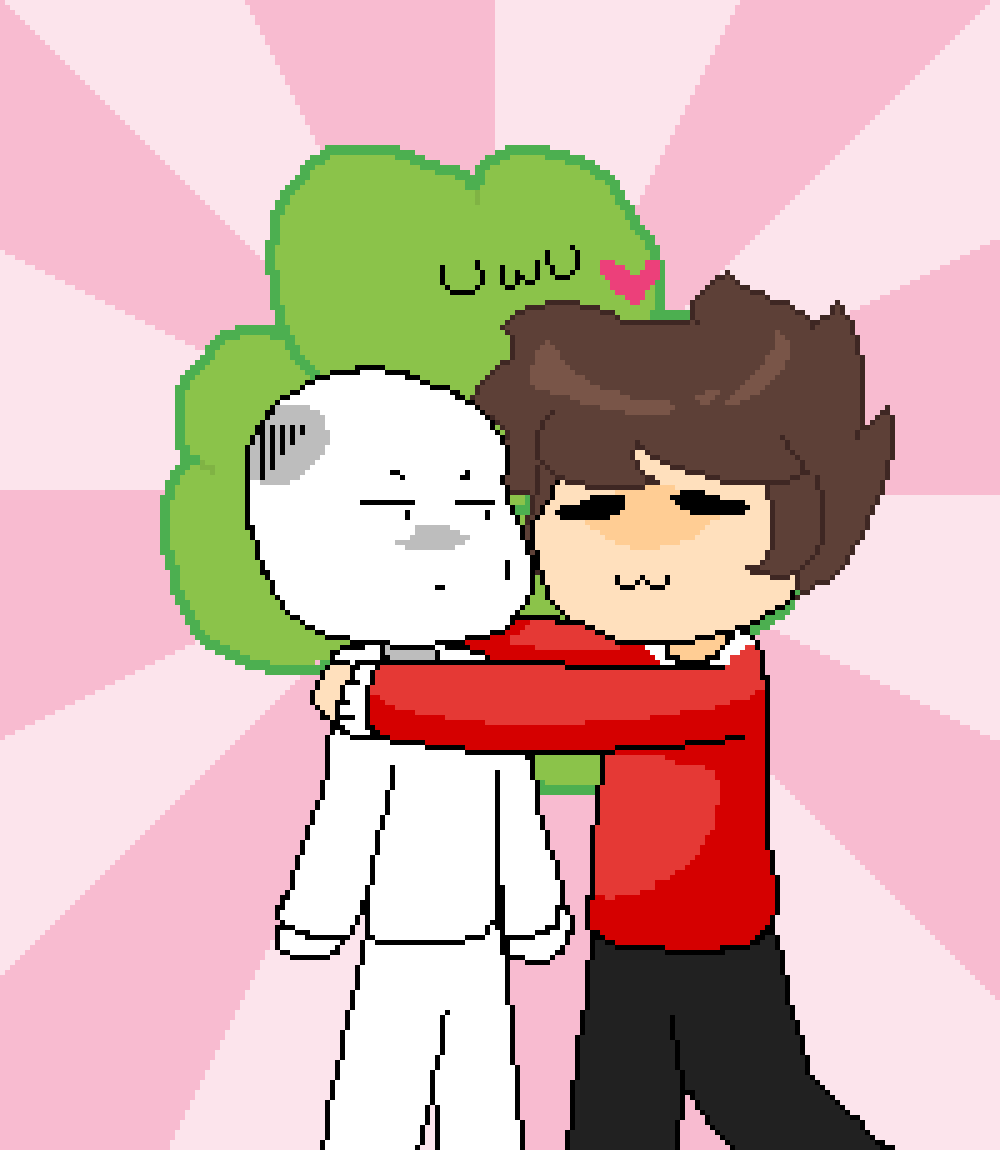 Pixilart - "Clover hugs u" collab (Desc.) by Lucky-Clover