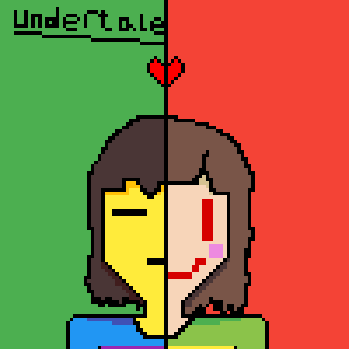 Pixilart - Undertale 2 sides by TheFemaleGamer