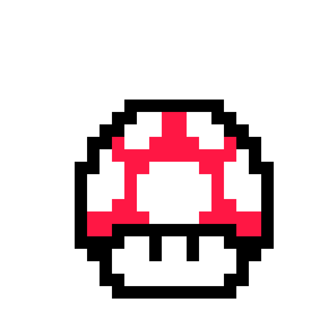 Pixilart - Mario mushroom pixel art by Supercat1198