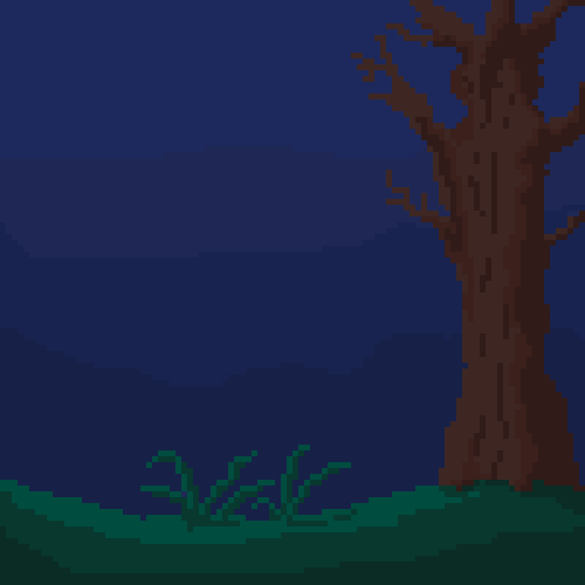 Pixilart - Midnight Tree by AstinLovesToDra