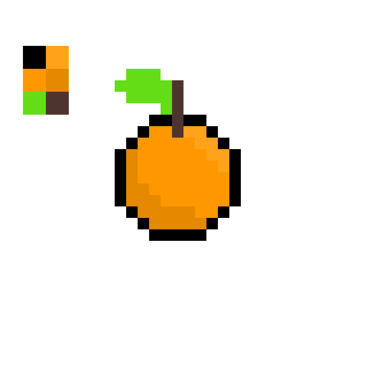 Pixilart - Pixel Orange by LeeCloud27