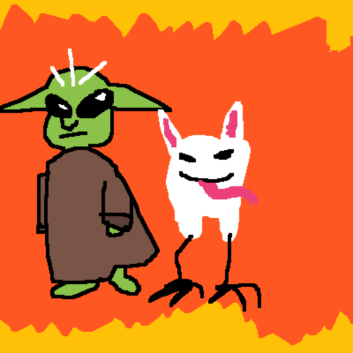 Pixilart - Baby Yoda and Baby Ridley by ThEMytHicalMeW