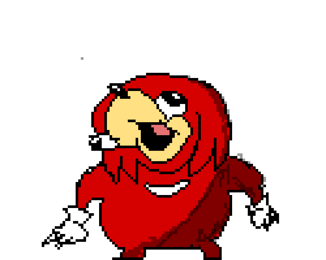 Ugandan Knuckles Pixel Art Sonic Themed Perler Art/pixel Art Keychains