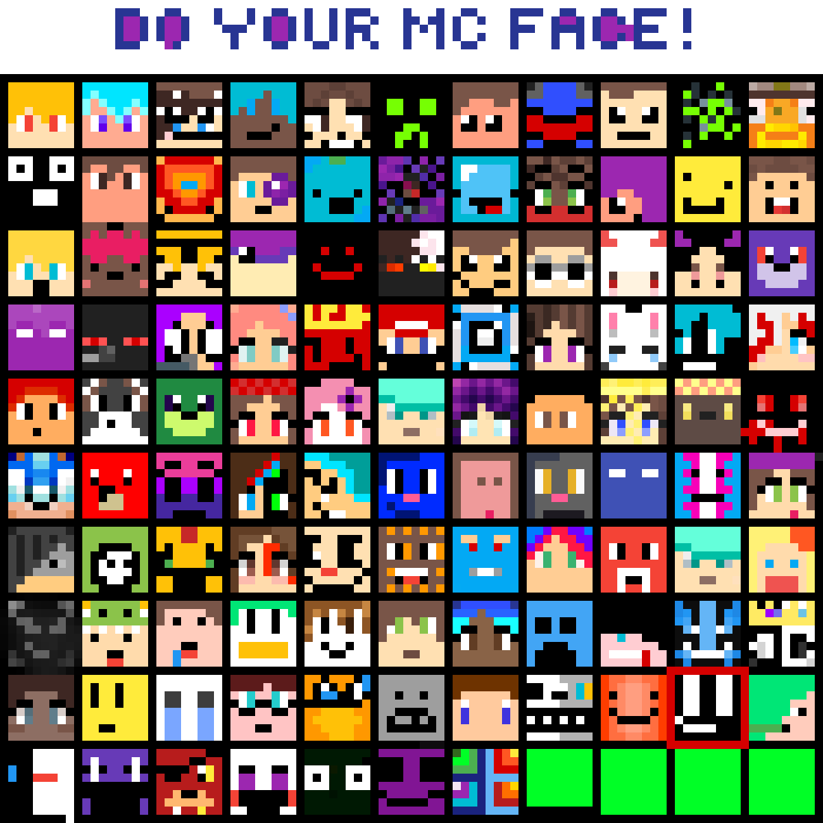Pixilart - Make your MC face by 4024541