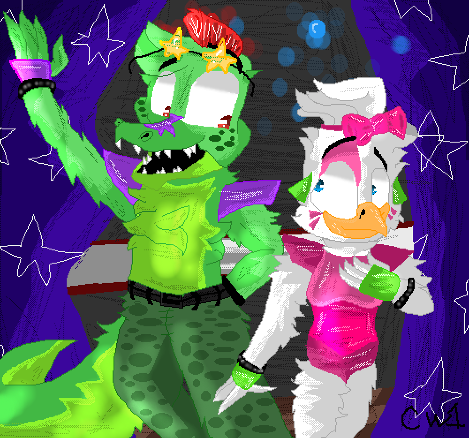 Pixilart - the glam rocks by Crystalwater1