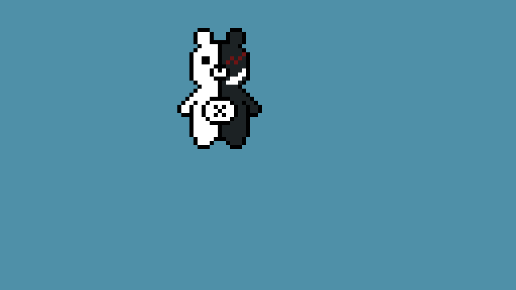 Pixilart - Monokuma Sprite by CarolynTheOtaku