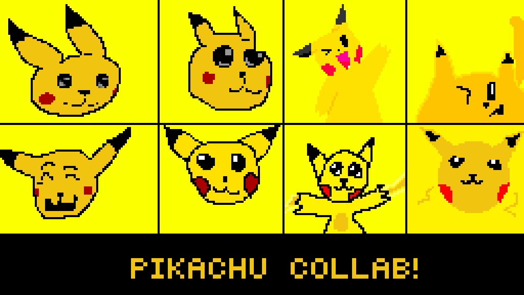 Editing Pikachu Collab - Free online pixel art drawing tool - Pixilart