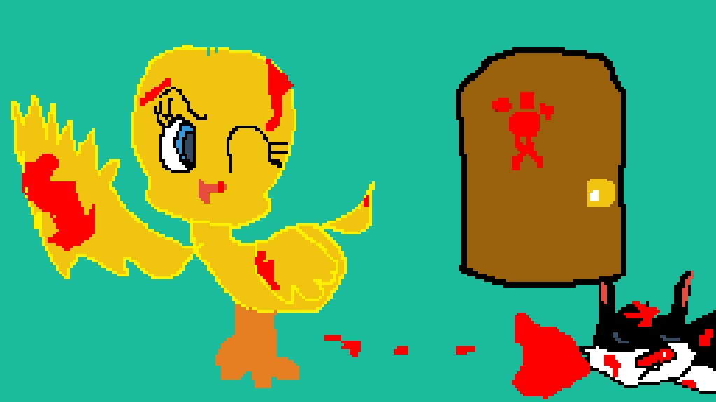 Pixilart - tweety turned creepy! by ILOVEUNICORNZ