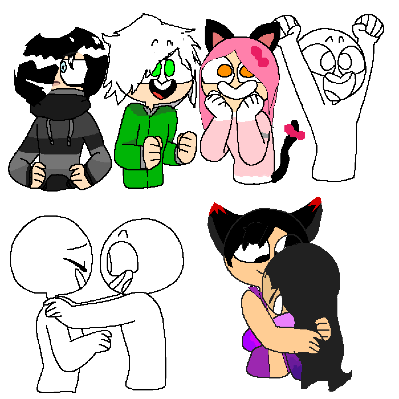 Editing APHMAU X AARON - Free online pixel art drawing tool - Pixilart