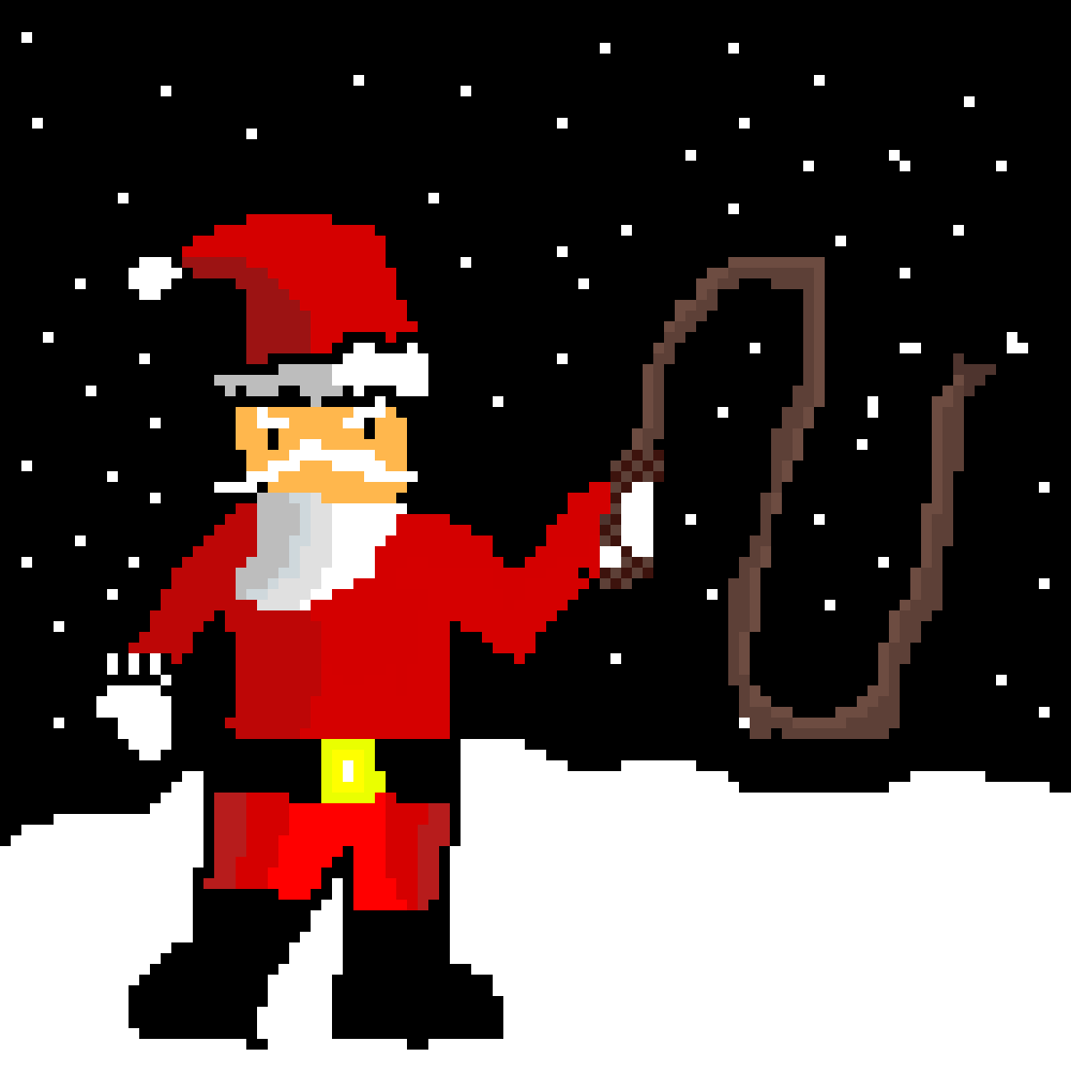 Pixilart - Santa with whip by Warrior-203