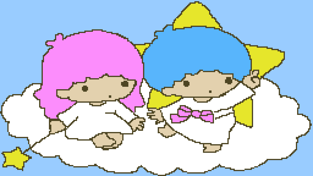 Editing Little Twin Stars - Free online pixel art drawing tool - Pixilart