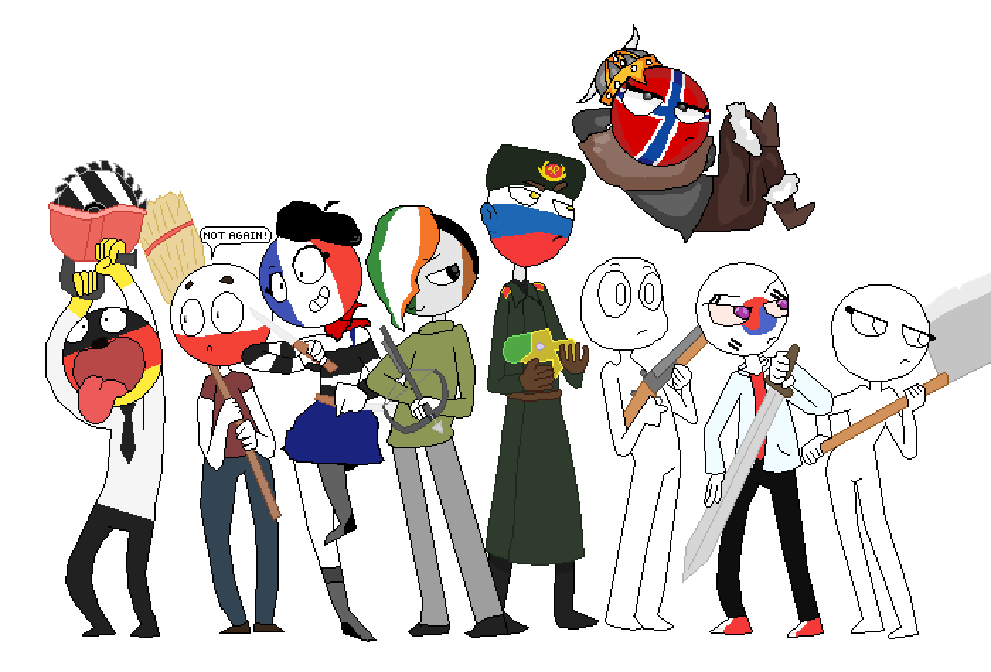 Editing Country collab - Free online pixel art drawing tool - Pixilart