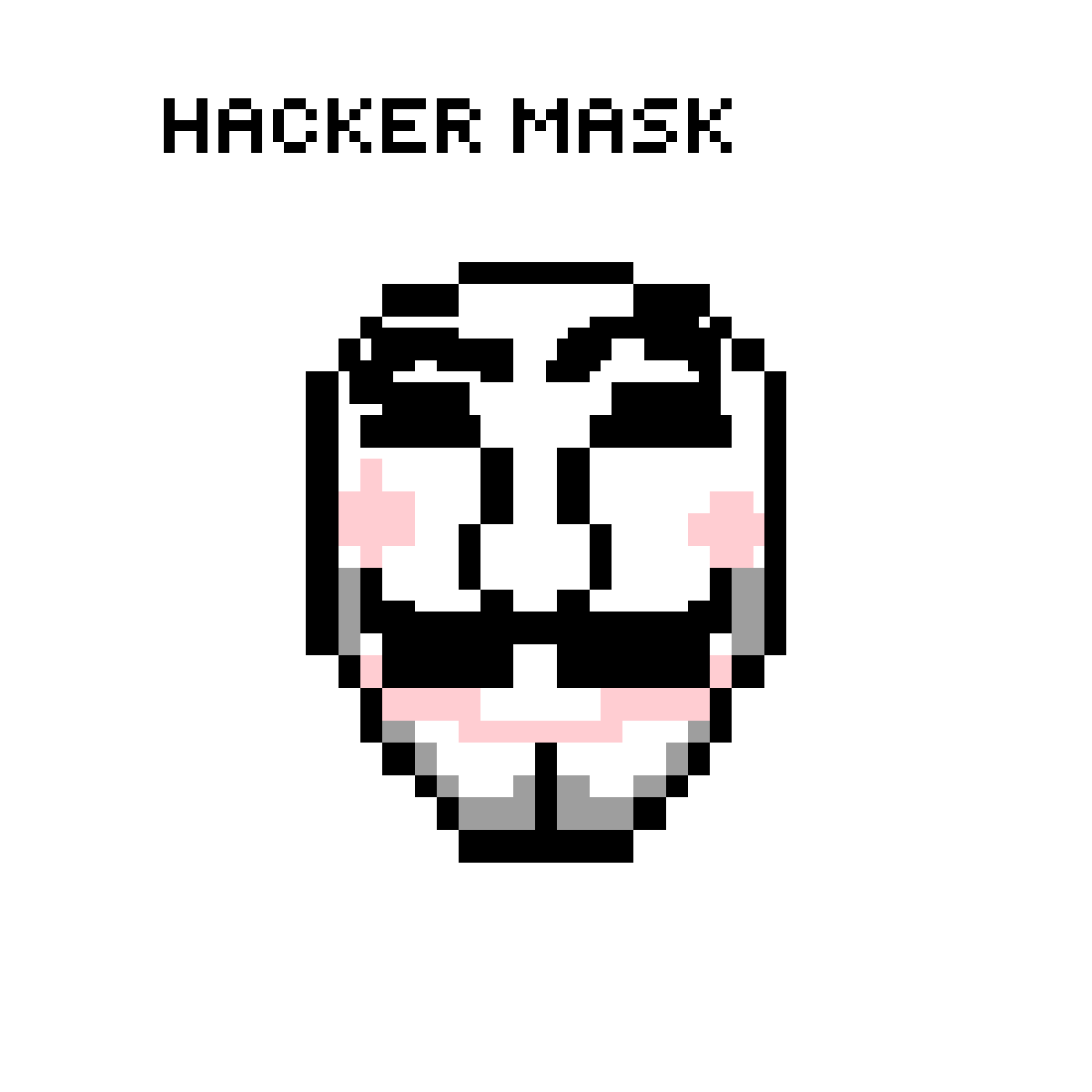 Pixilart - hacker mask by naderah12