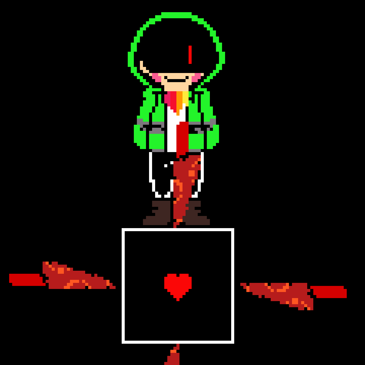 Pixilart - Storyshift Chara attacks by TSDarkmatter