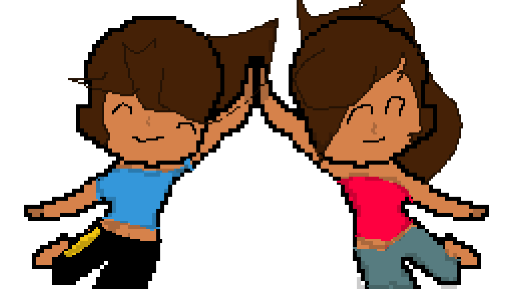 Editing brother and siser - Free online pixel art drawing tool - Pixilart