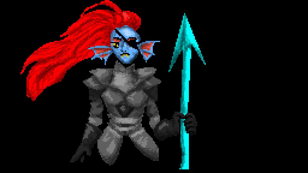Pixilart - Undyne in armor [2] by discofrog