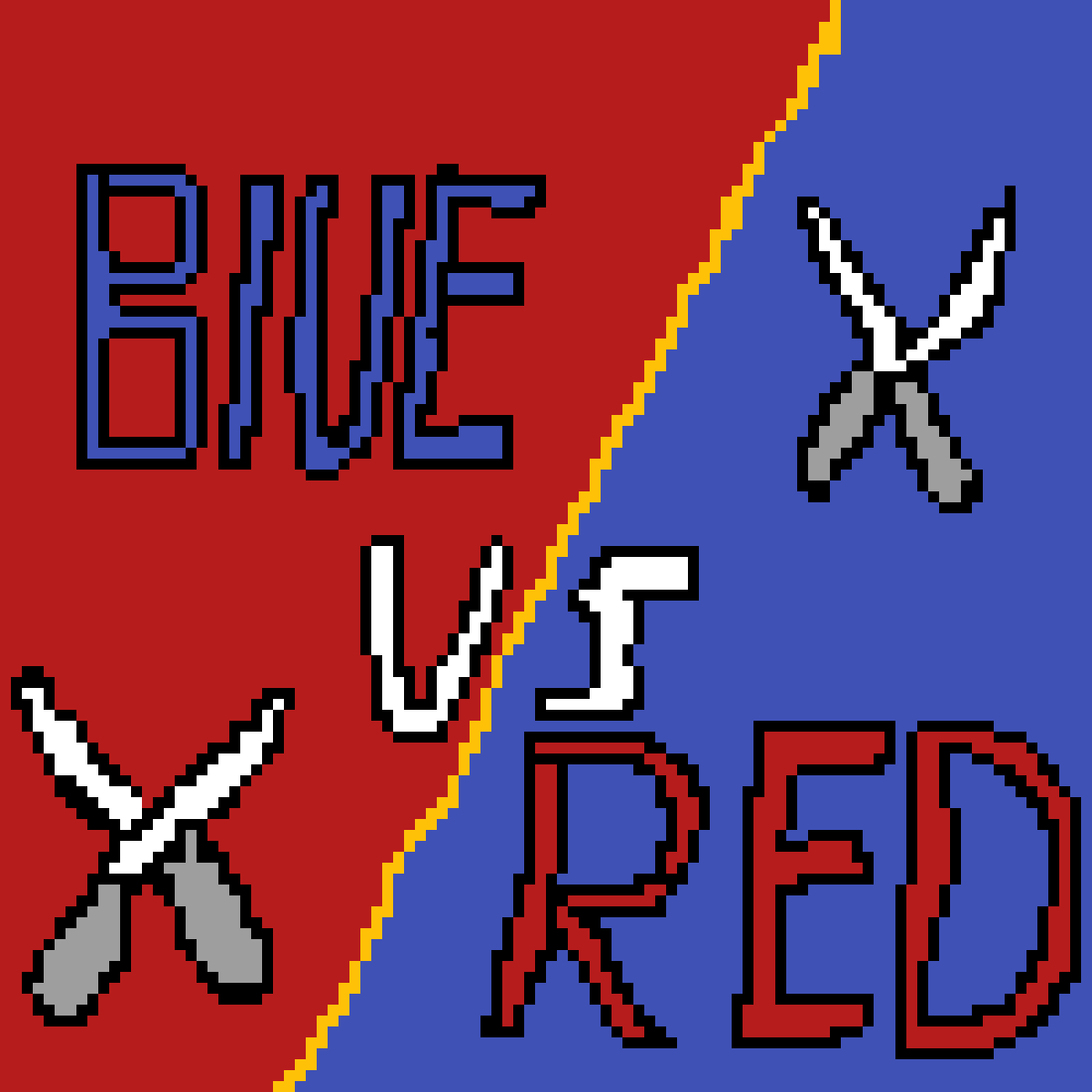 Pixilart - BLUE vs RED by OOF-Artist