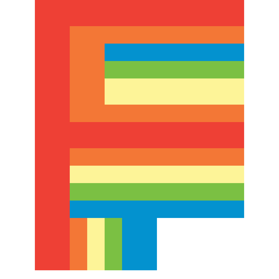 Pixilart - Letter F Rainbow by Anonymous