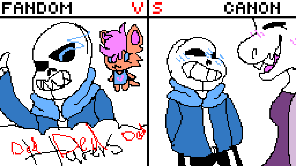 Pixilart - Fandom VS canon Collab by Anonymous