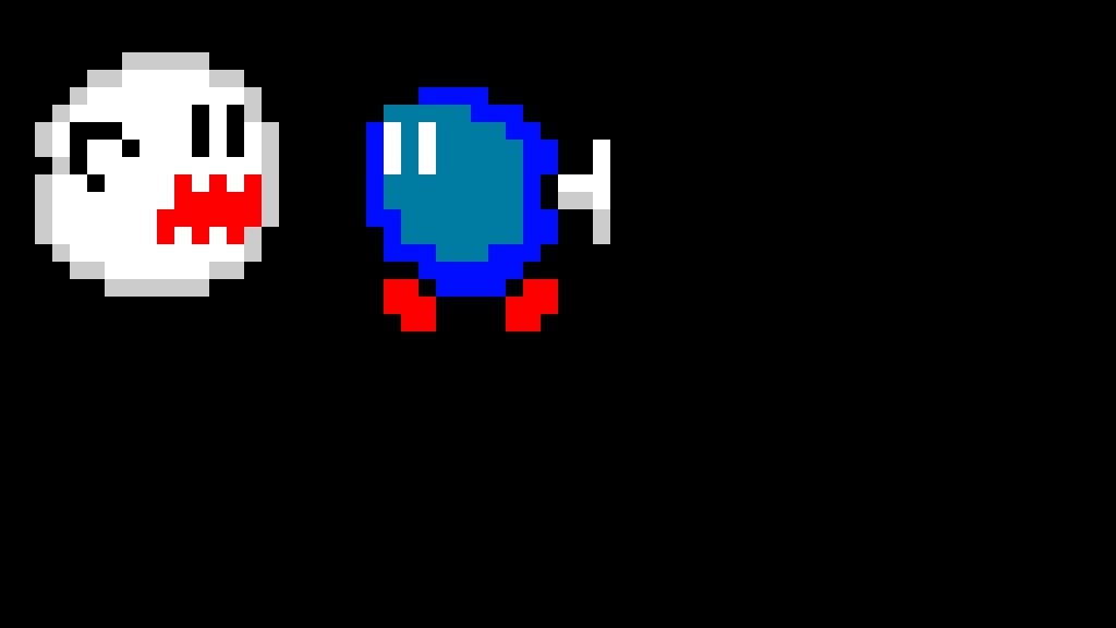 Pixilart - Super Mario World Boos & Bomb by pixelsdraw