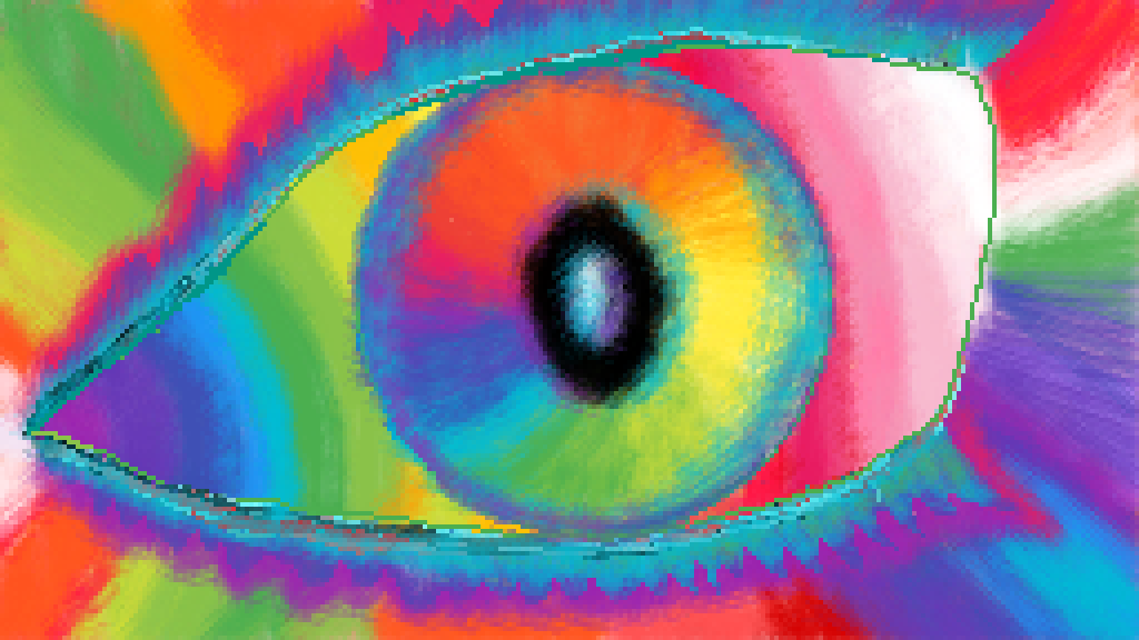 Pixilart - rainbow eye by LONE-PIXEL