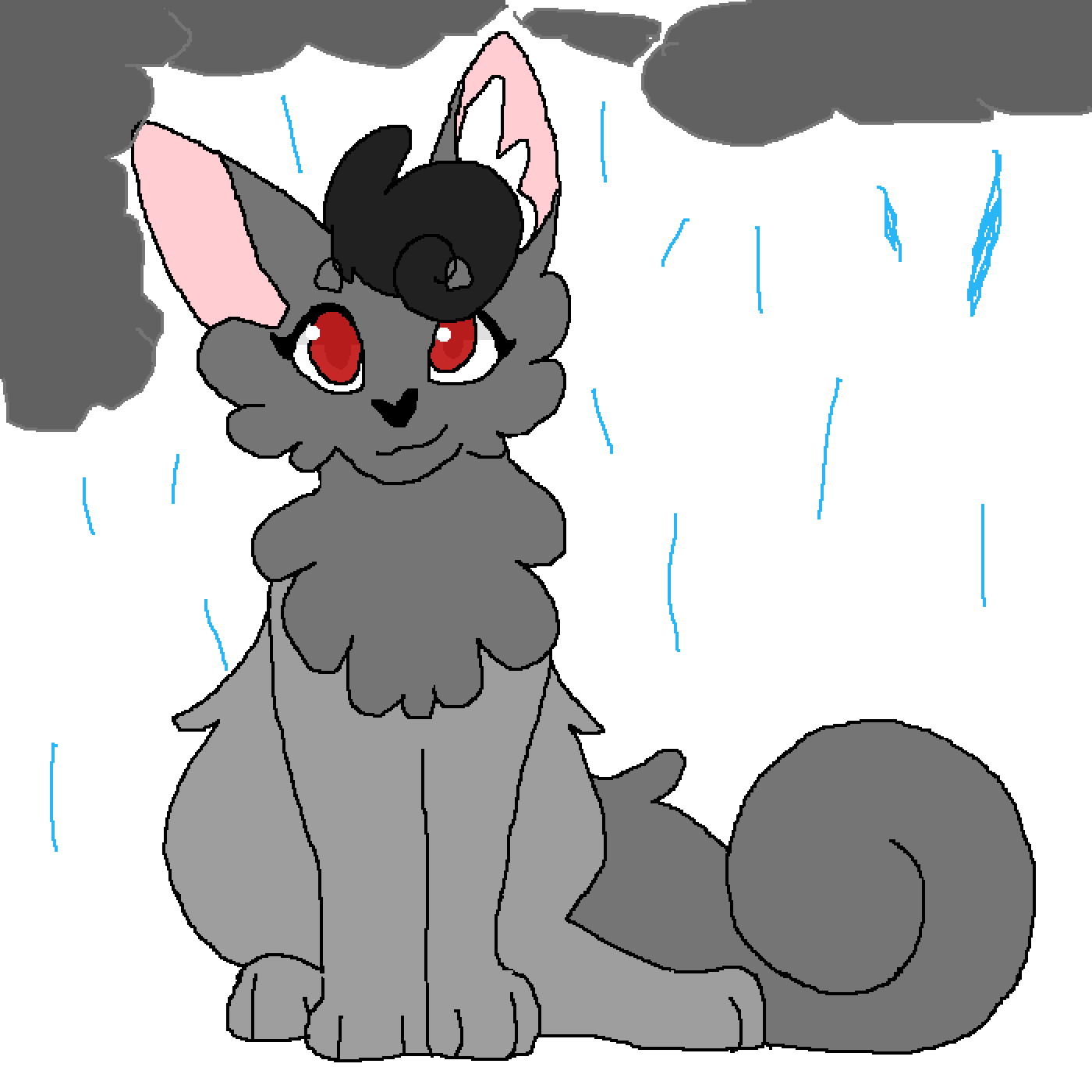 Pixilart - rain by Pixil-furry