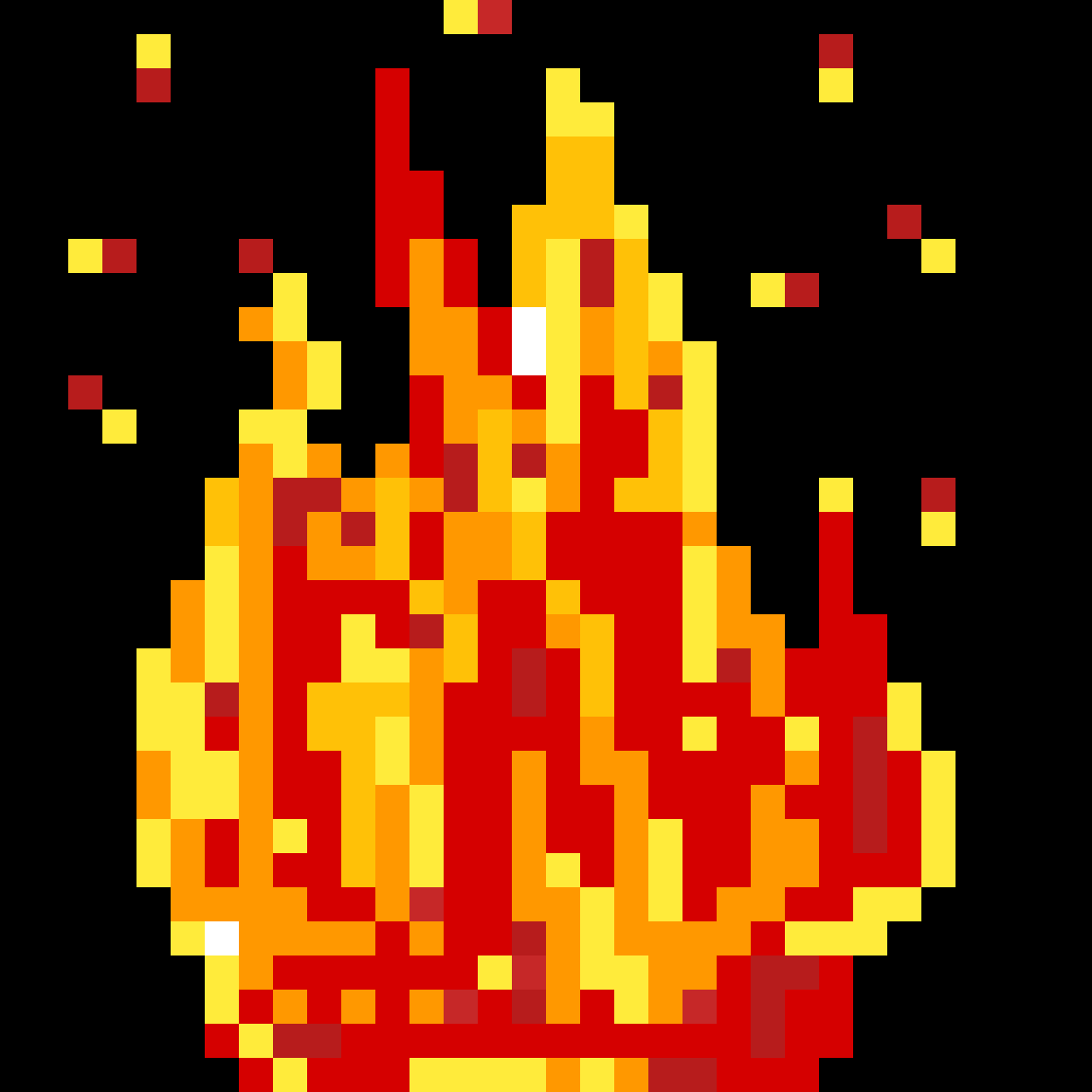 Editando fuego - Herramienta de dibujo de arte píxel en línea - Pixilart