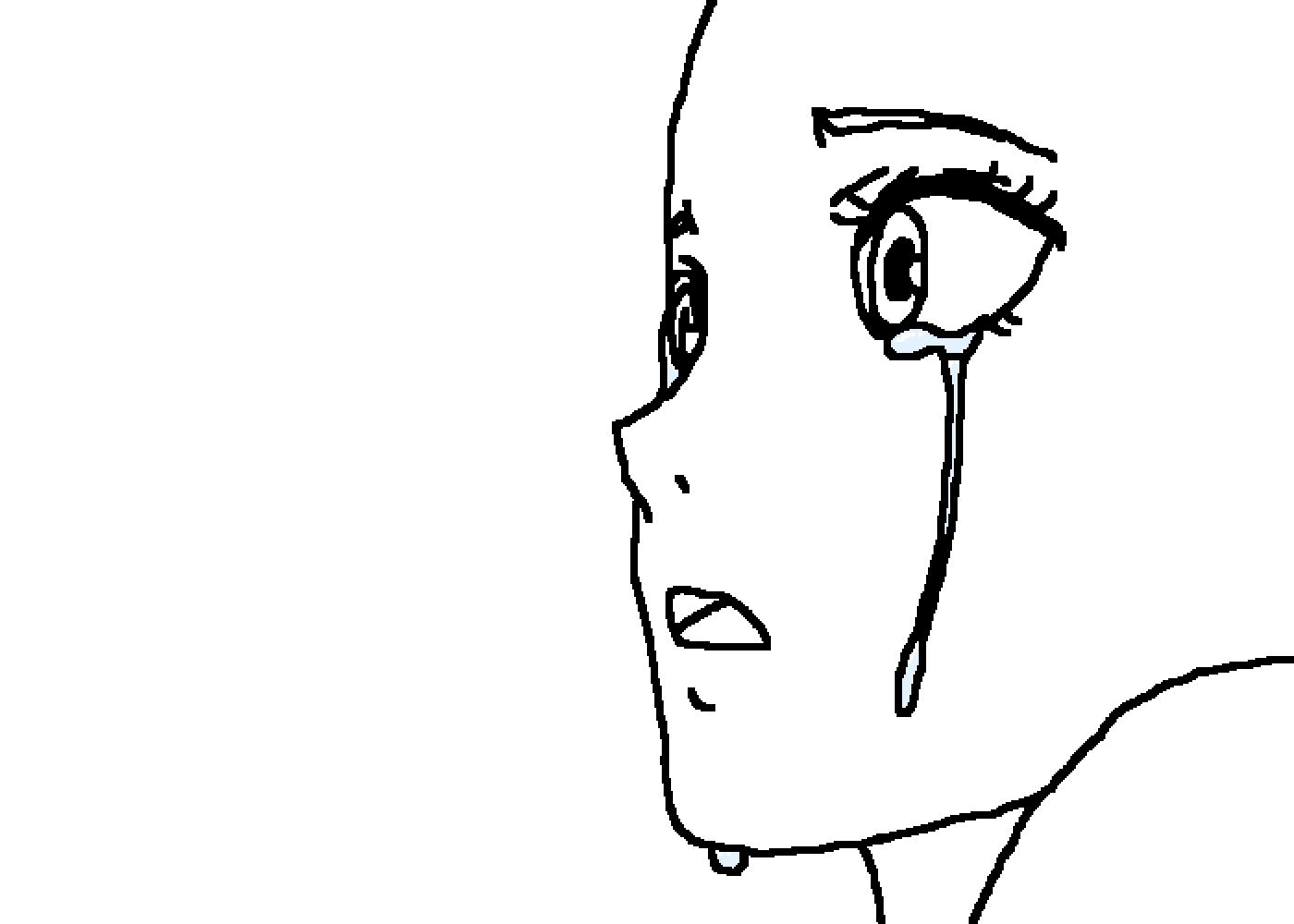 Pixilart - Crying girl base by bugheadshipper