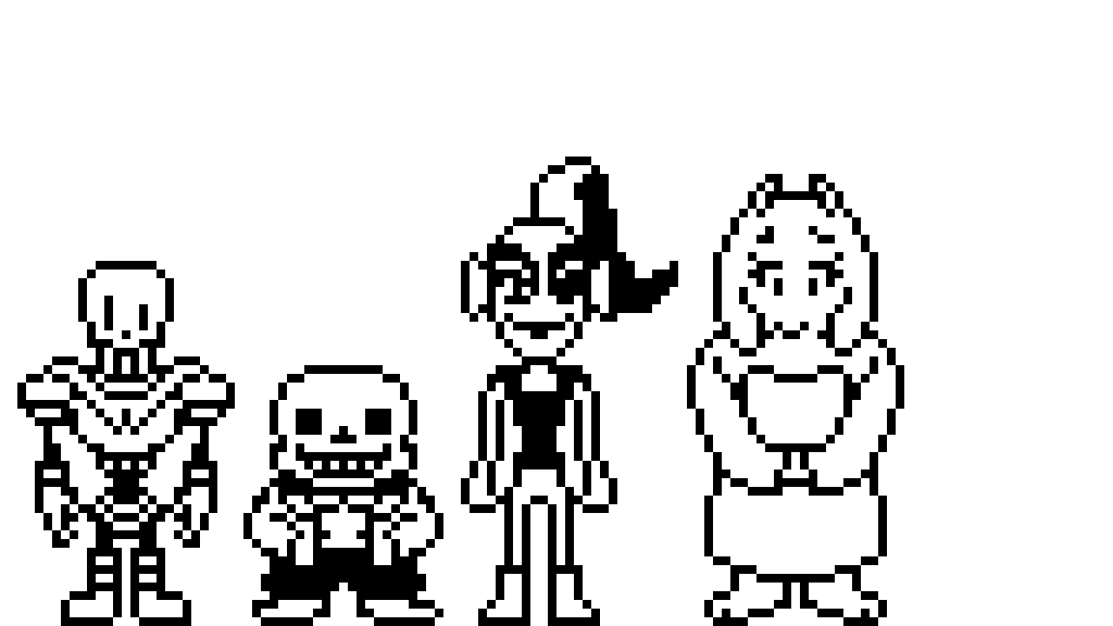 Pixilart - Undertale character Outlines Part 1 by iiHulkGirlii