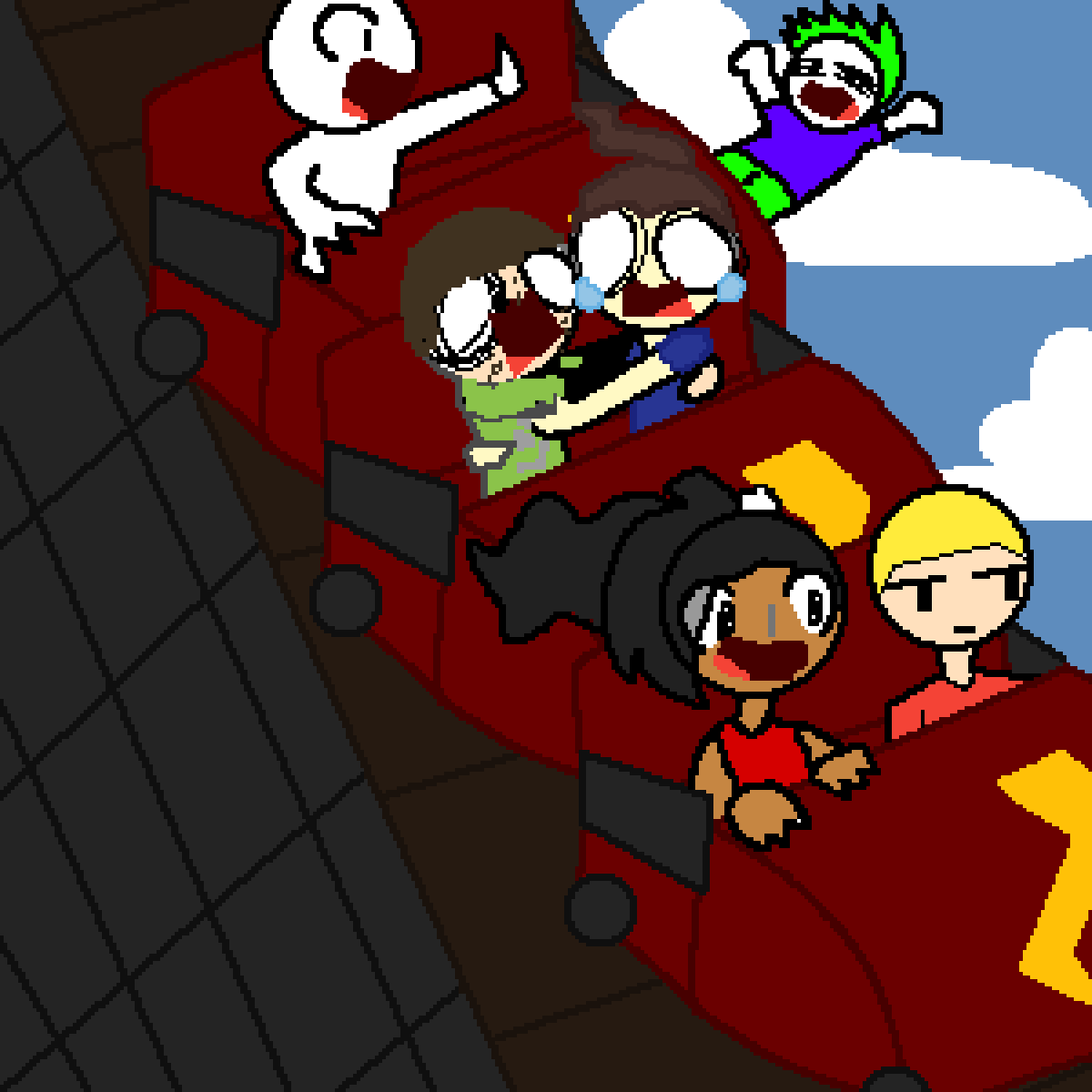 Pixilart - Roller Coaster Collab~ by WiddleKai