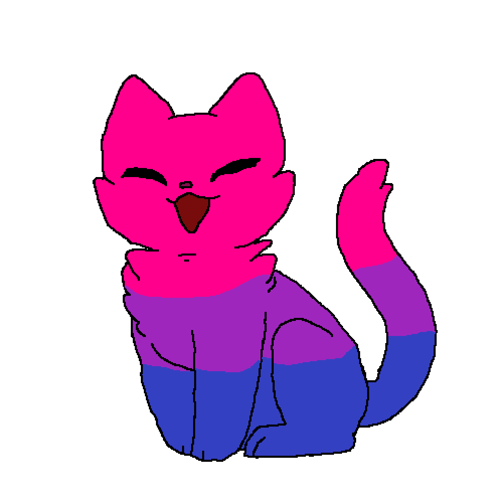 Pixilart - Bisexual cat by RedBeanTheFox