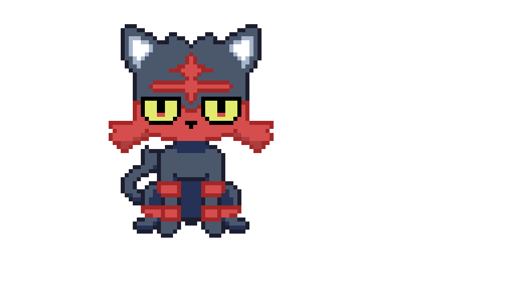 Pixilart - Litten Pokemon by BotheredMetal35